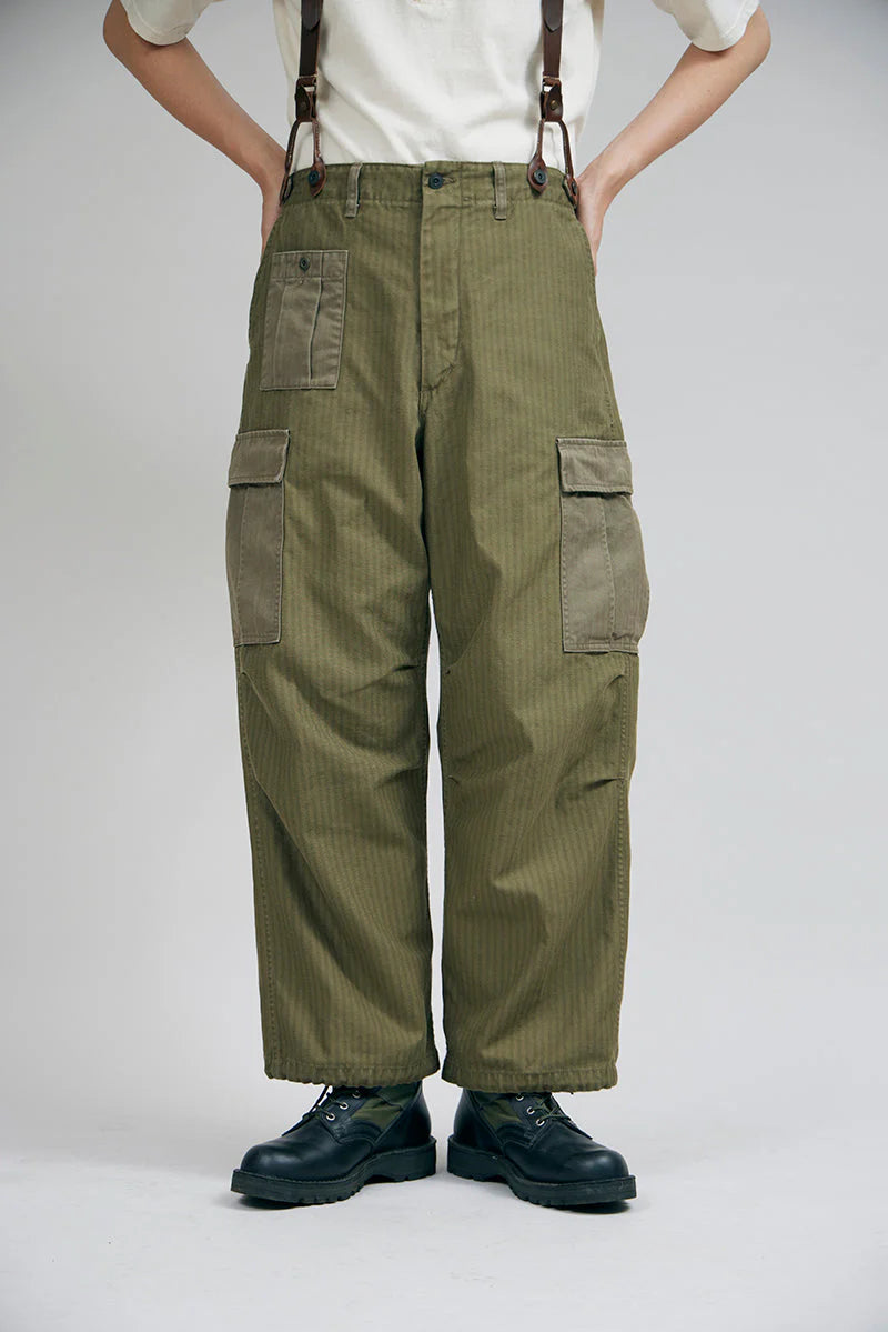 Nigel Cabourn MAN / Army Cargo Pants - NANO PIGMENT HERRINGBONE TWILL ...