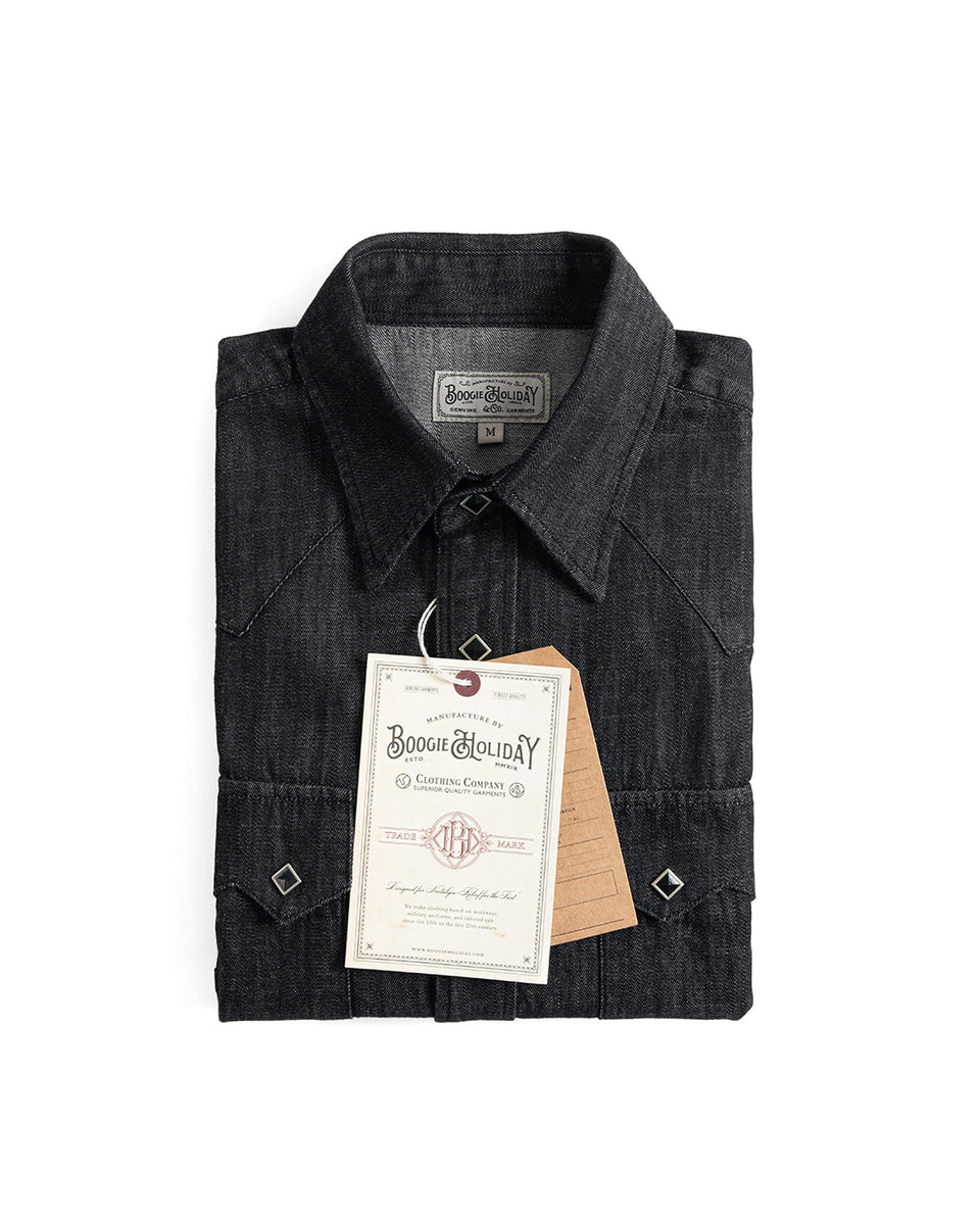Boogie Holidays DENIM WESTERN SHIRT – Blue Works Vintage Clothing Store